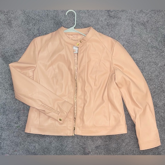 Cole Haan | Jackets & Coats | Cole Haan Dusty Rose Pink Leather Jacket ...